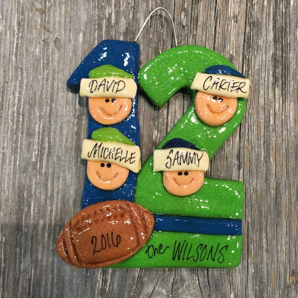 12th Man Family Seahawks Christmas Ornament | Tis The Season Christmas ...