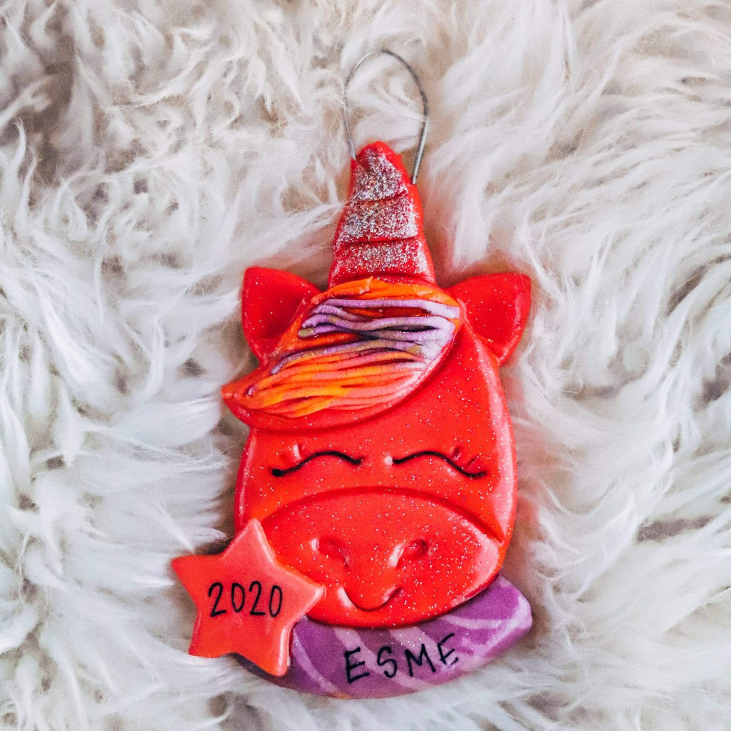 Smiling Unicorn Christmas Ornament | Tis The Season Christmas Ornaments