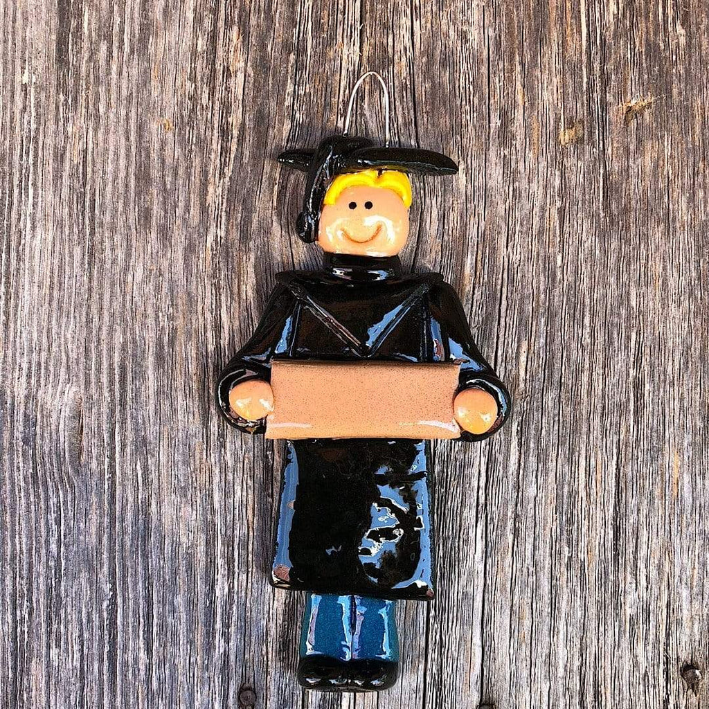 Orange and Black Graduate | Tis The Season Christmas Ornaments